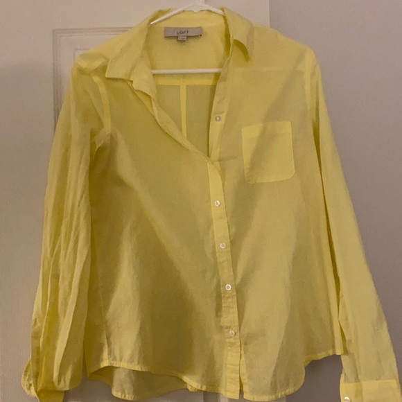 Tops | Pale Yellow Button Down | Poshmark